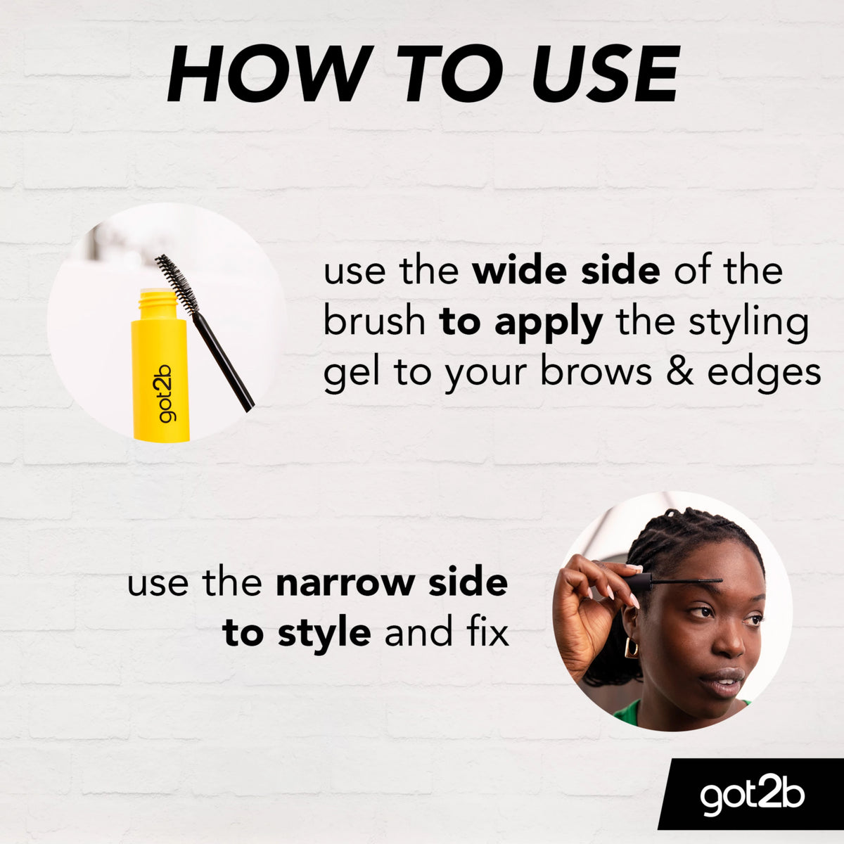göt2b Glued 4 Brows & Edges 2IN1 GEL – Super Sisters Beauty
