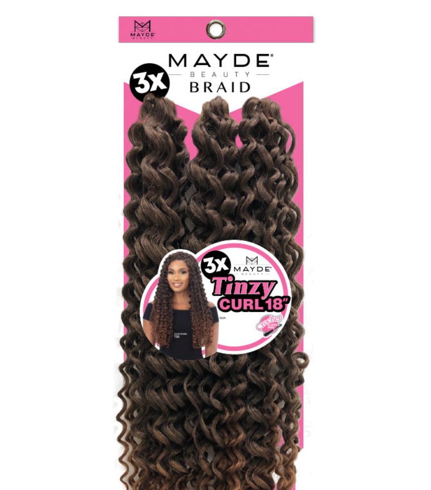 Mayde Beauty Crochet Braid 3X Tinzy Curl 18" – Super Sisters Beauty