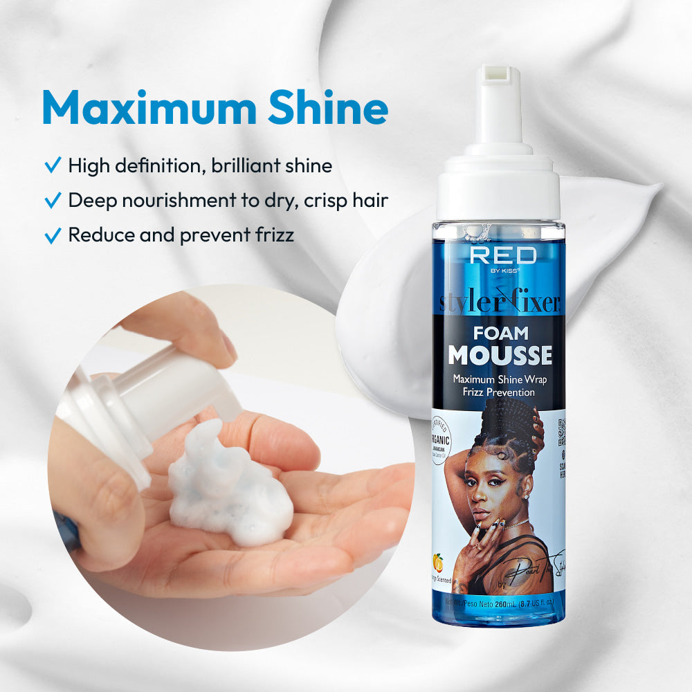 Red by Kiss Styler Fixer Foam Mousse 8.7oz #SFM01 – Super Sisters Beauty