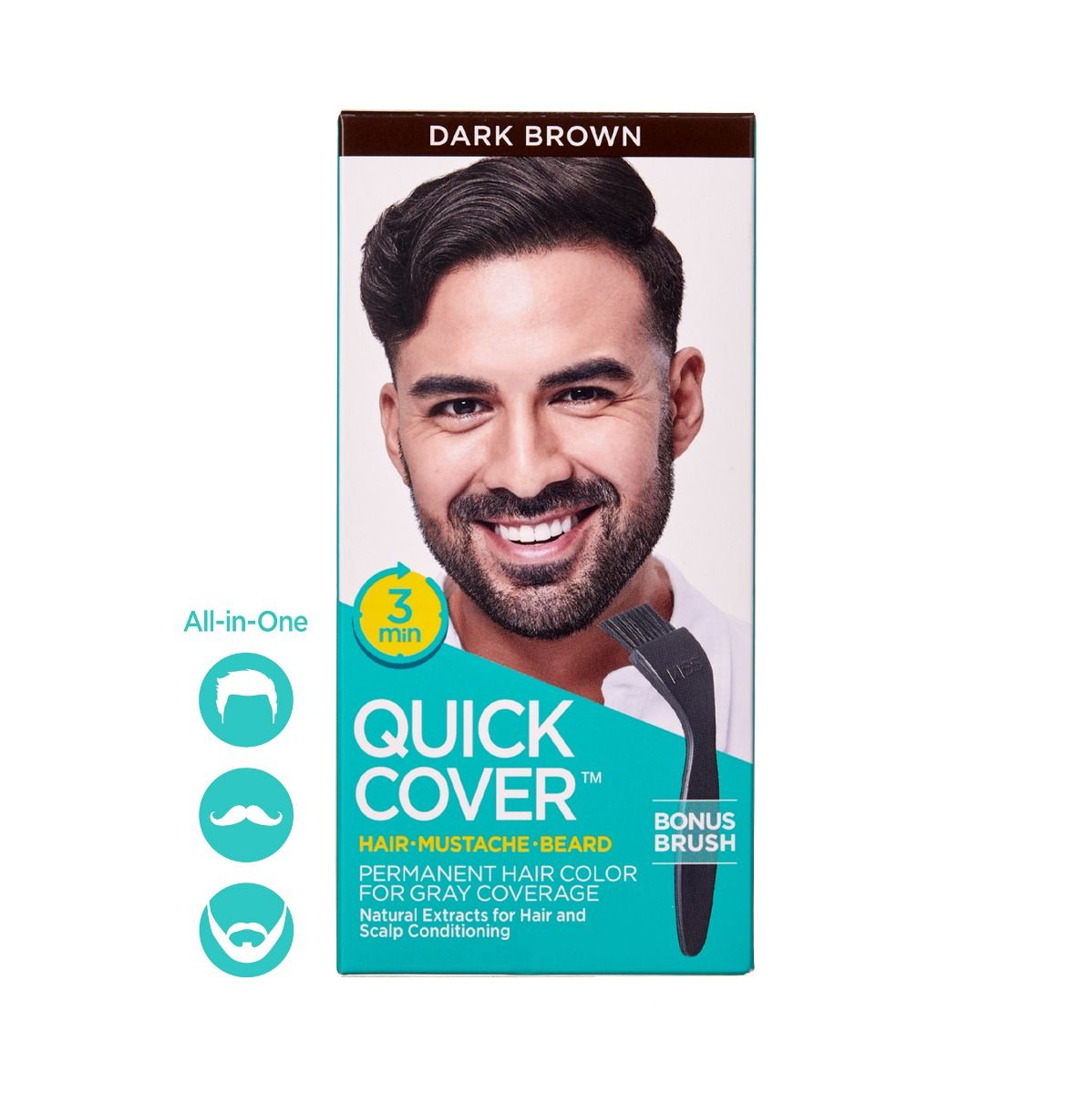Kiss Quick Cover For Men Permanent Hair Color For Gray Coverage – Super ...