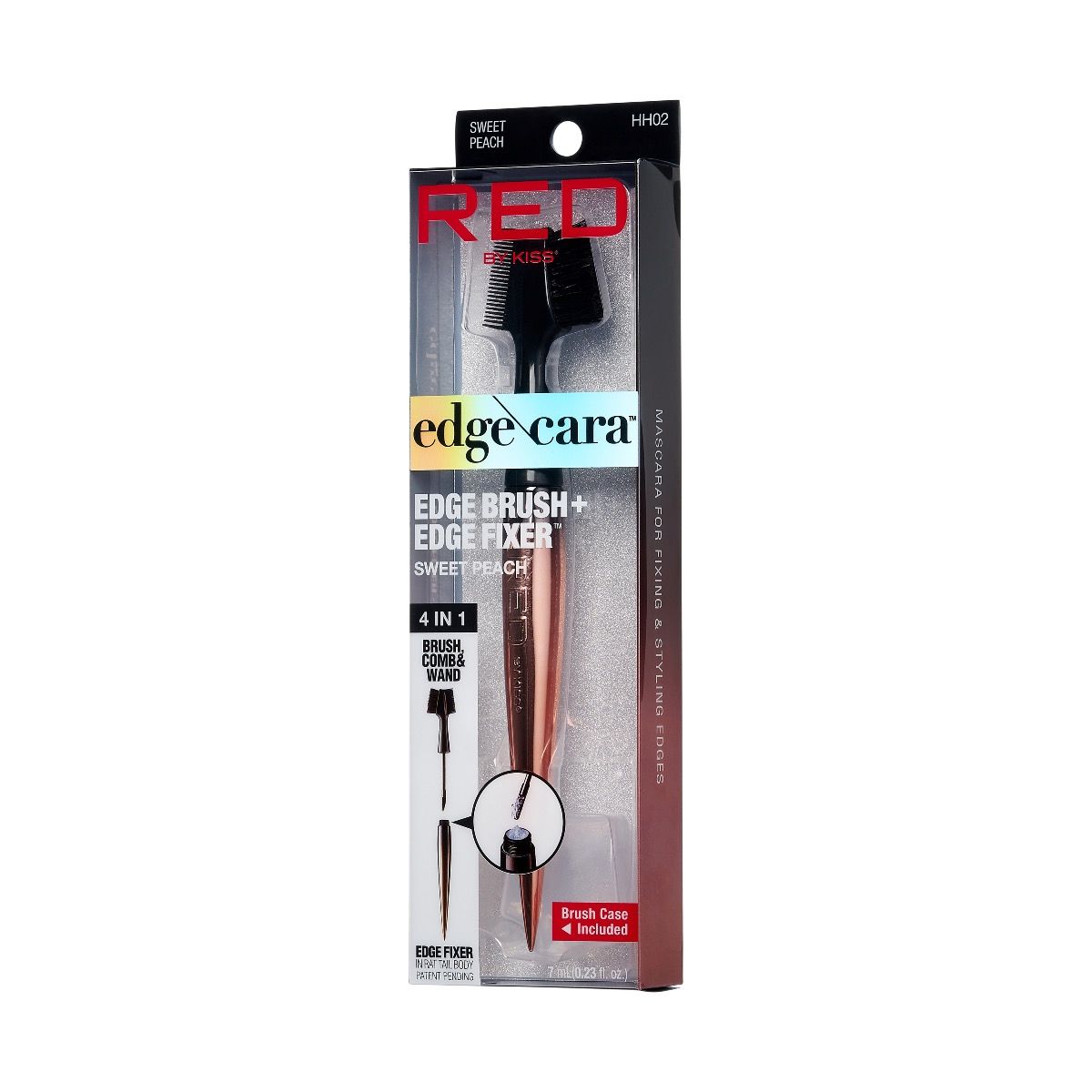 Red by Kiss Edge Cara Edge Brush + Edge Fixer #HH02 Sweet Peach – Super ...