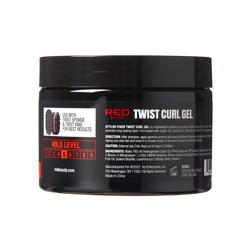 Red by Kiss Styler Fixer Twist Curl Gel 6oz #STG01 Soft Hold – Super ...