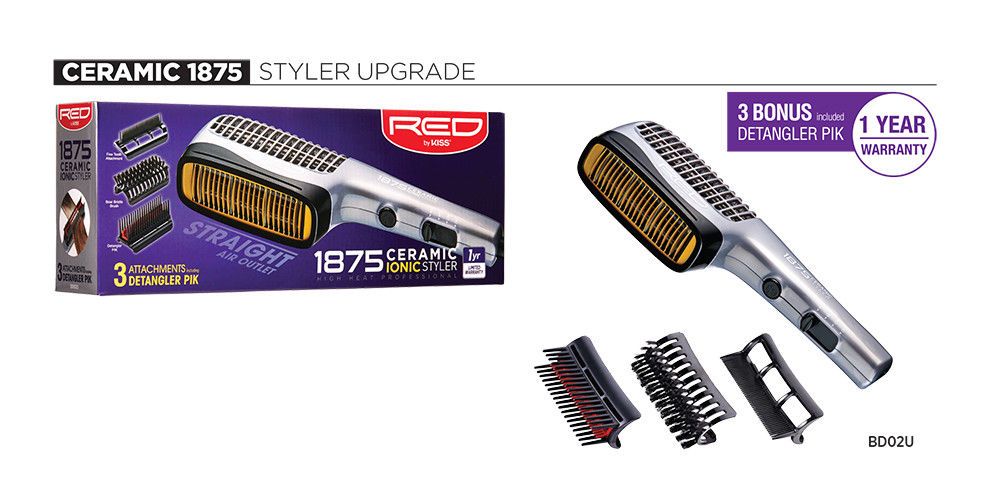 Red by Kiss 1875 Ceramic Ionic Styler #BD02U – Super Sisters Beauty